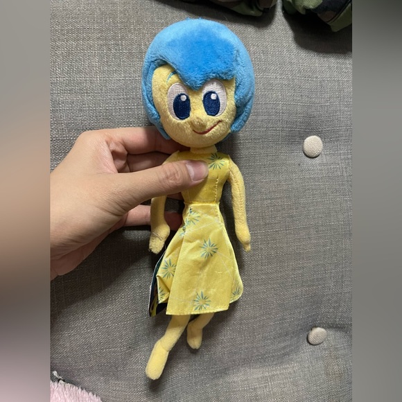 Disney | Toys | Disney Pixar Inside Out Joy Plush Doll Blue Hair | Poshmark